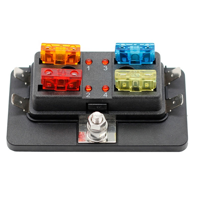 4-WAY Fuse box snap in type Protection Circuit Blade Fuses Box Holder ...